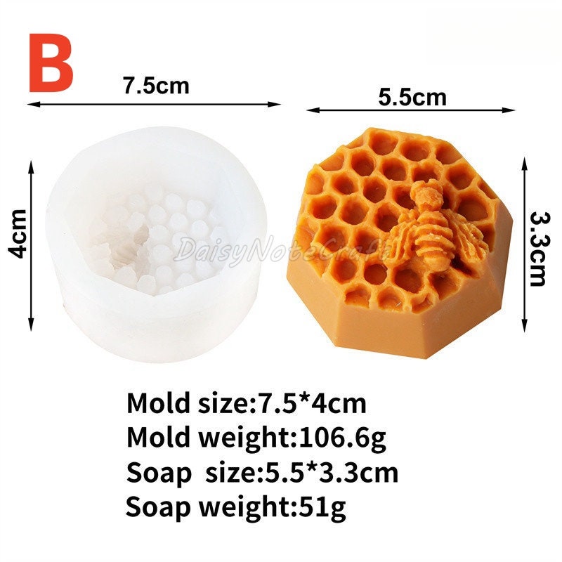 Silicone Soap Mold,bee/honeycomb Silicone Mold,round/rectangular ...