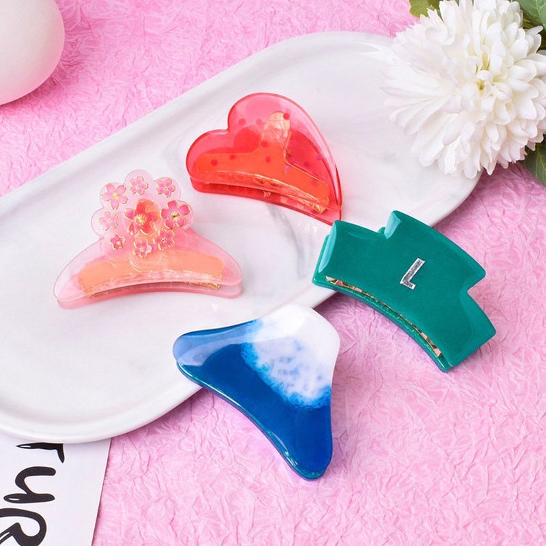 Silicone Hair Clips Mold for Resin Molds Hair Barrette UV Epoxy Resin ...