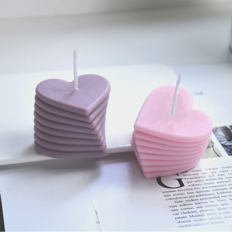 Rotating Heart Shape Scented Candle Silicone Mold DIY - Etsy