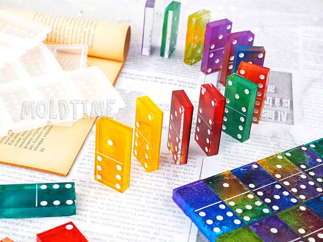 Domino Mold-2 Styles Silicone Domino Mold for Resin-resin Pai Gow Mold ...