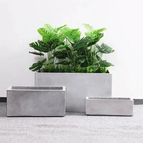 Concrete Rectangle Flower Pot Mold Silicone Cuboid Flower Pot - Etsy