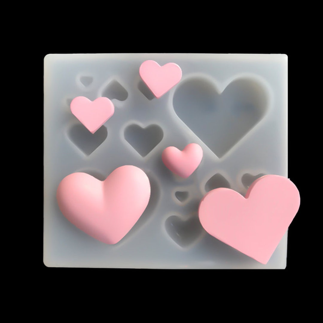 Heart Shaped Silicone Mold-love Heart Resin Mold-heart Earrings Mold ...