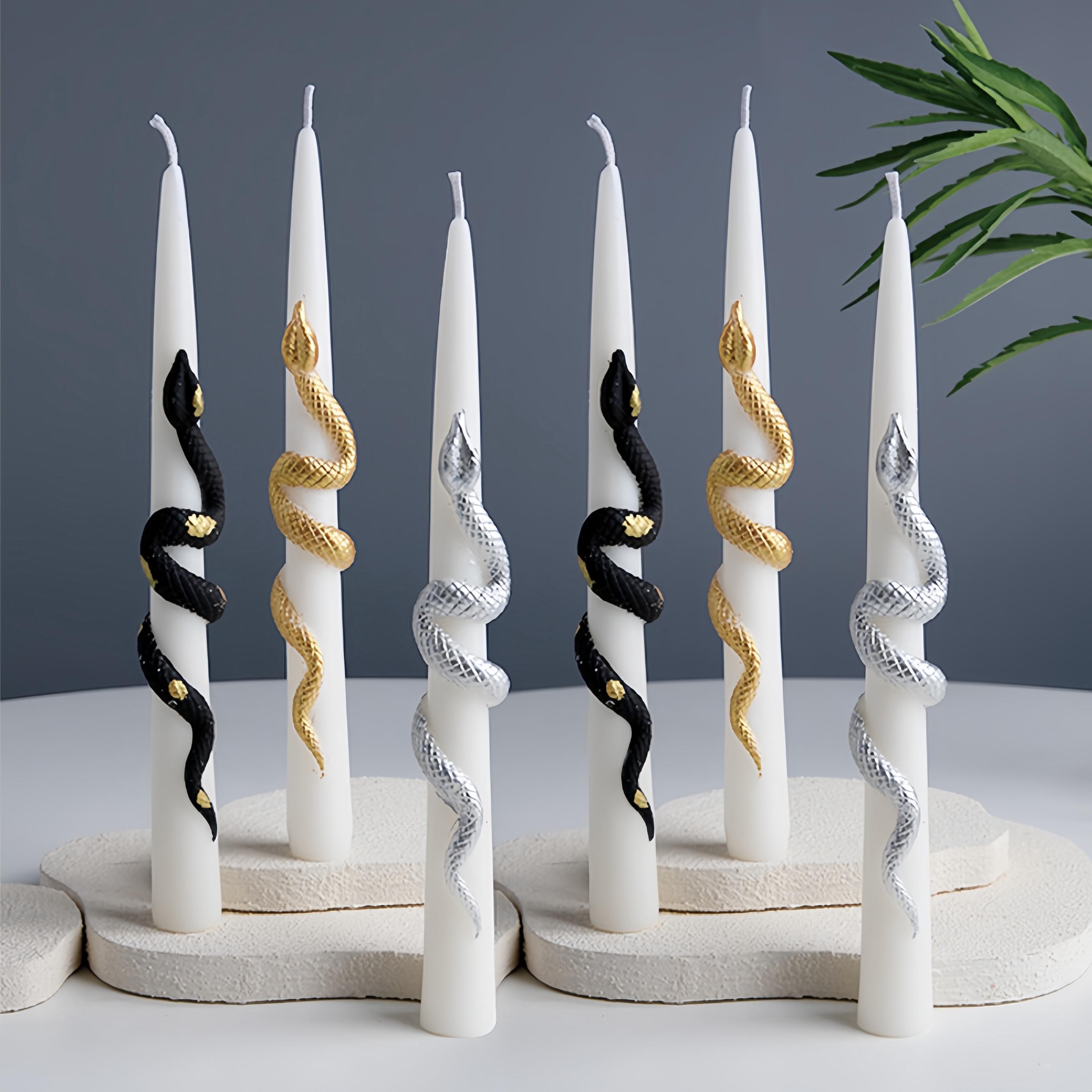 Embossed Snake Candle Silicone Mold-flower Long Candle Mold-sphere ...