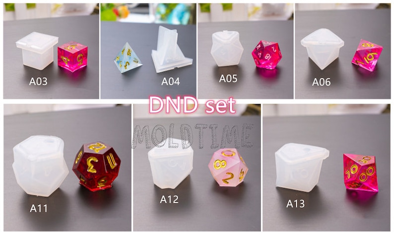 7 Pcs DND Dice Mold-19 Styles Silicone Dice Mold for Resin - Etsy