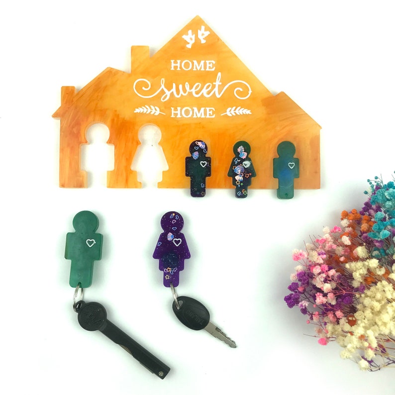 House Shape Key Holder Silicone Mold,entrance Hook Resin Mold, Storage ...