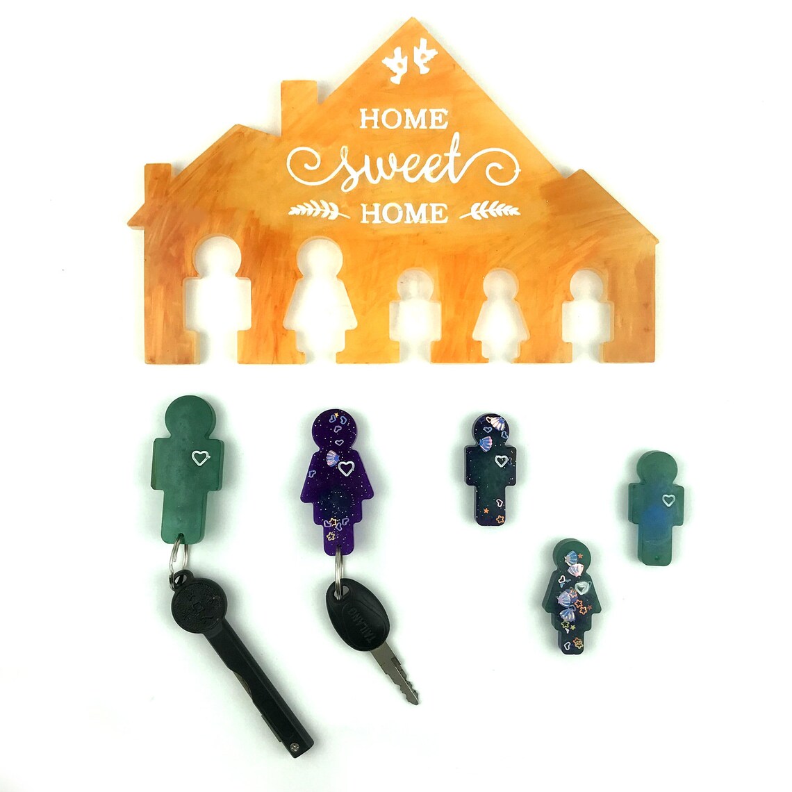 House Shape Key Holder Silicone Mold,entrance Hook Resin Mold, Storage ...