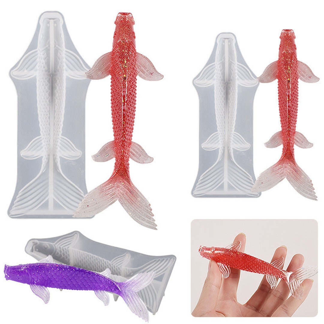 Koi Fish Silicone Mold-3d Koi Fish Resin Mold-ocean Fish Keychain Mold ...