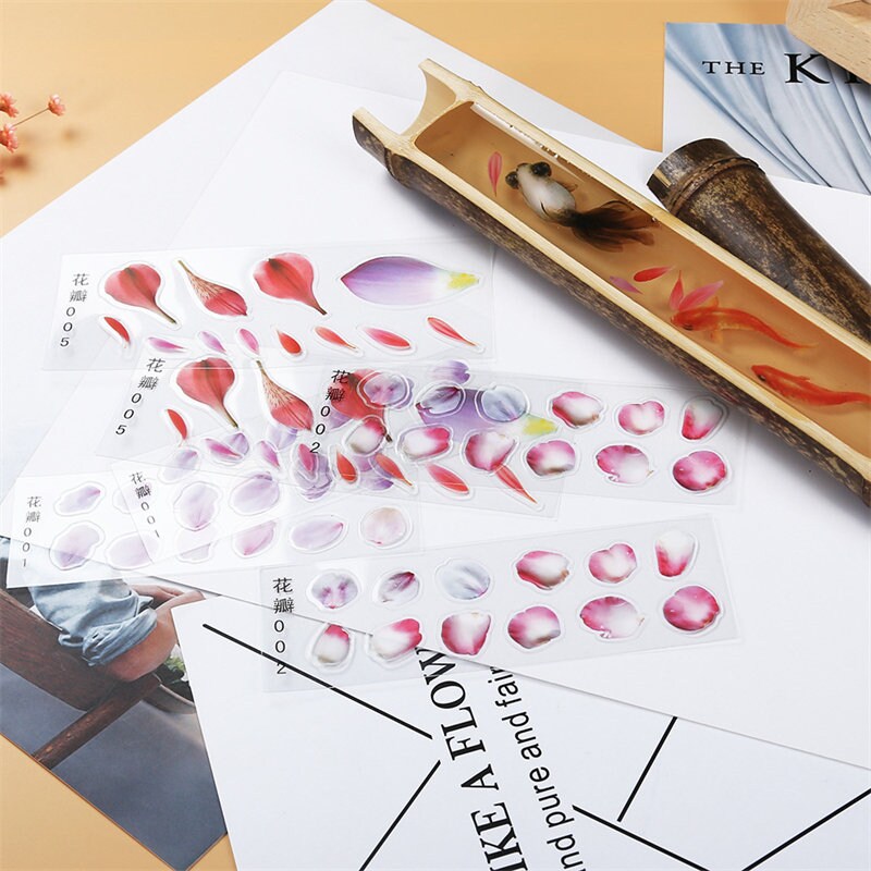 Beautiful Rose Petal Stickers5 Styles Petal Stickersflower - Etsy