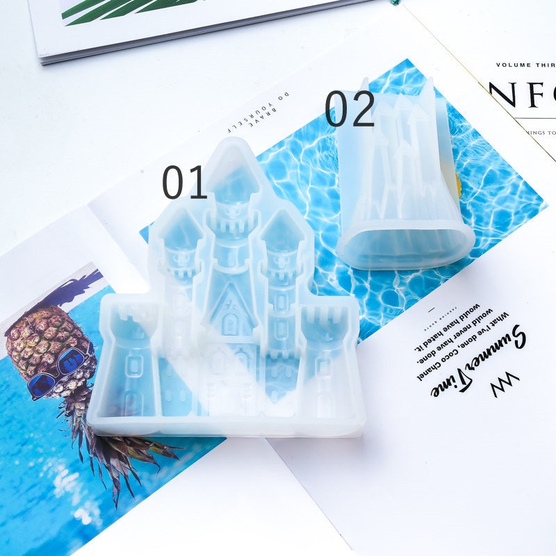 3D Castle Silicone Mold-castle Candle Resin Mold-castle | Etsy