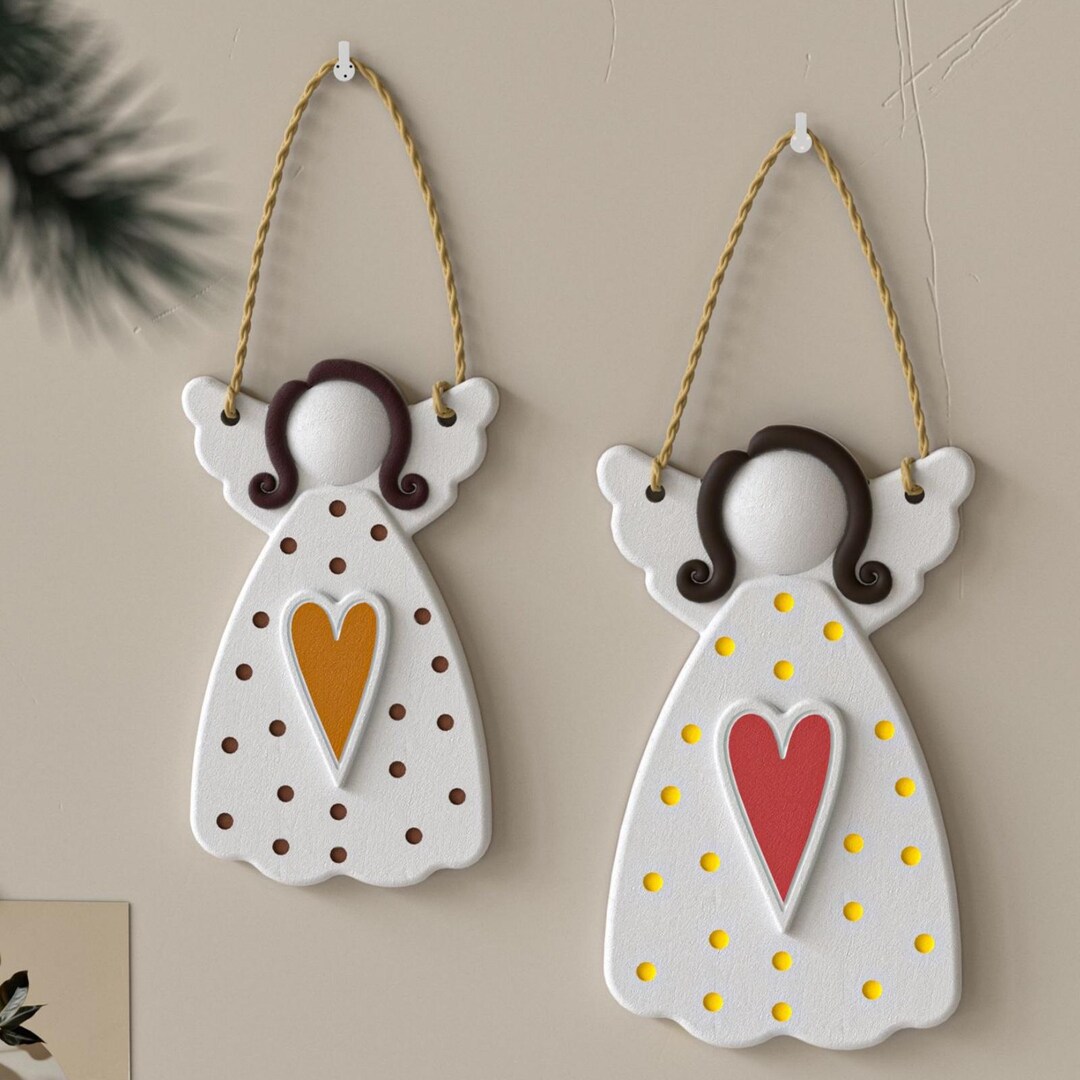 Angel Silicone Mold-angel Girl Pendant Resin Mold-angel Wings Christmas ...