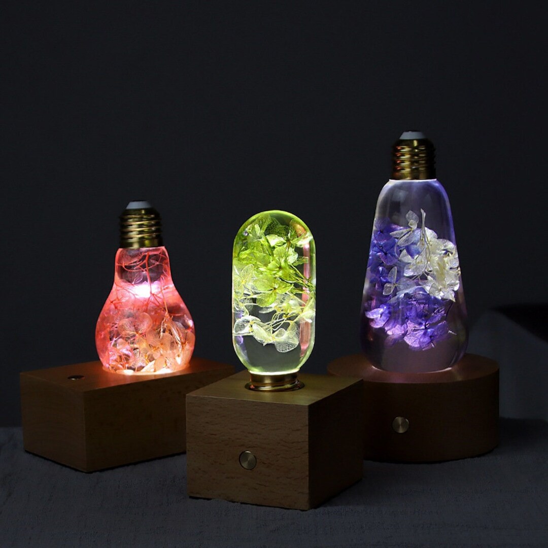 Ambient Light Silicone Mold-bulb Shape Night Light Resin Mold-epoxy ...