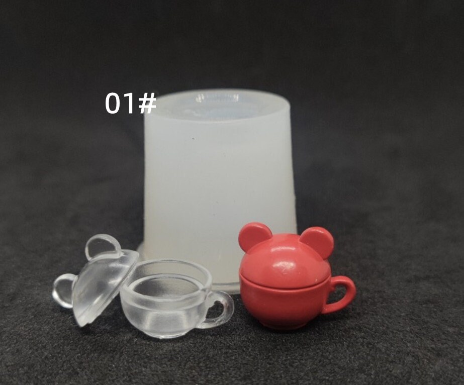 Cute Pocket Glass Silicone Mold-mini Cup Resin Mold-mini Tableware Mold ...