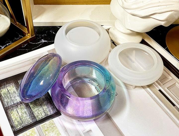 Storage Box Resin Mold Trinket Box Resin Mold Round Can - Etsy