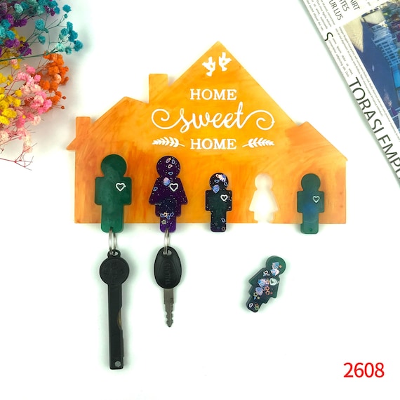 House Shape Key Holder Silicone Moldentrance Hook Resin Mold - Etsy