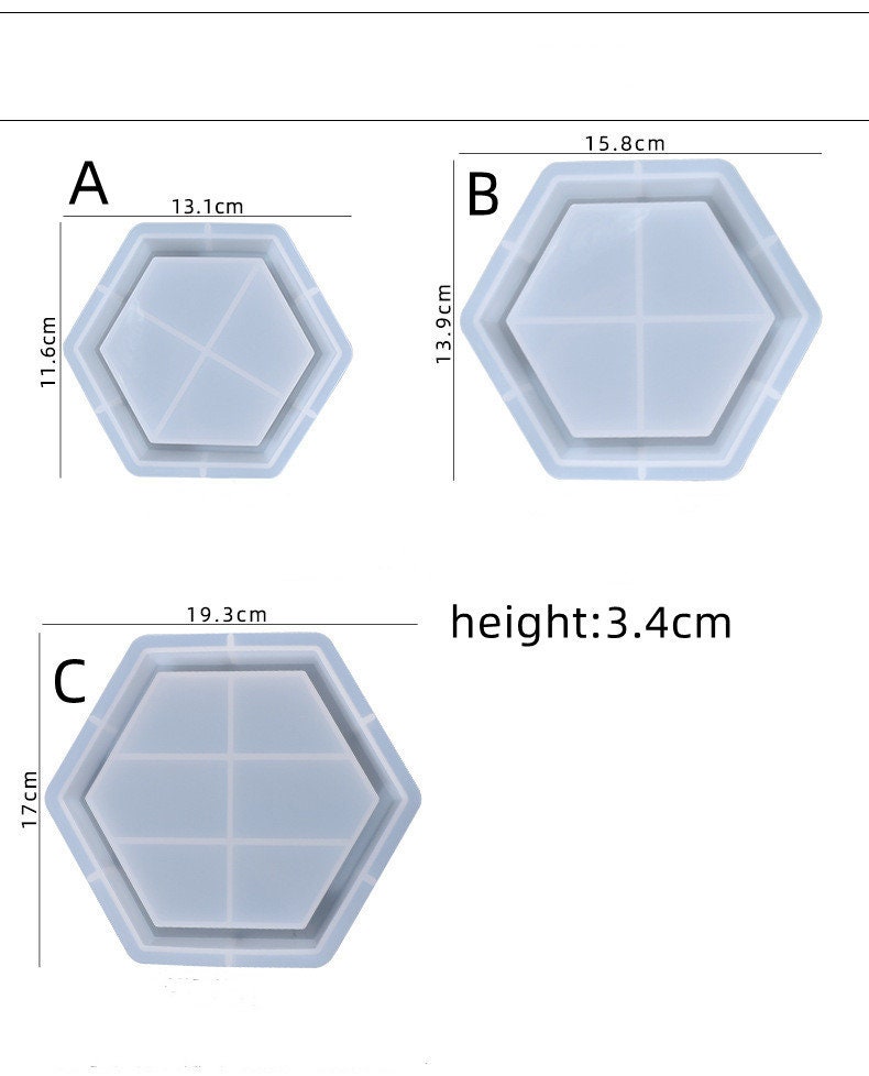 Hexagon Cement Storage Box Silicone Molds Concrete Molds - Etsy