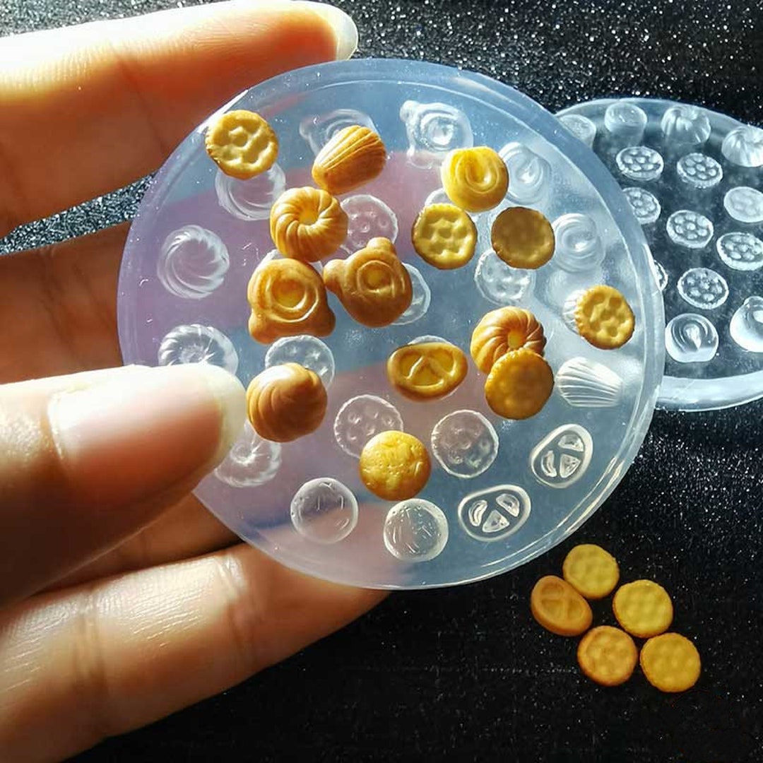 Biscuits Silicone Mould UV Epoxy Resin Casting Mold Bread Decoration ...