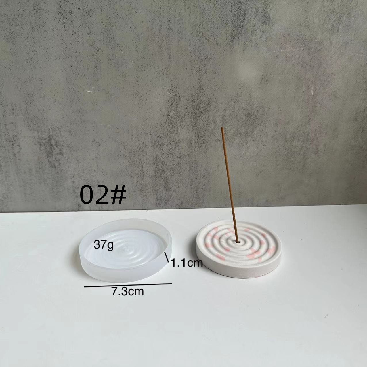 Concrete Round Incense Holder Mold Concrete Cement Insert Mold ...