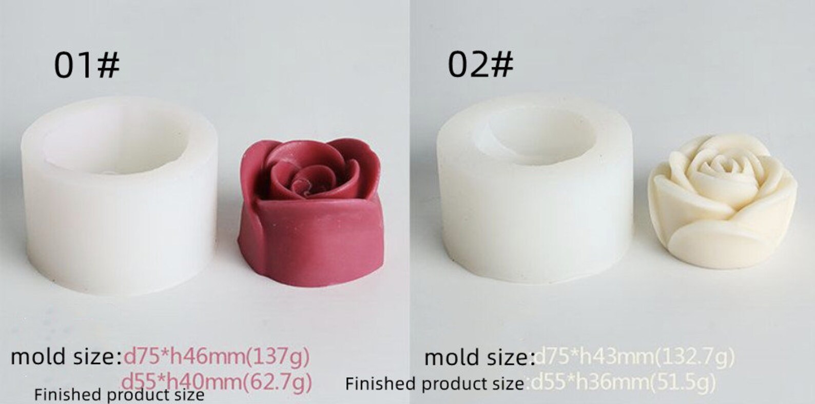 3D Rose Silicone Mold-9 Styles Flower Resin Molds-peony Candle - Etsy