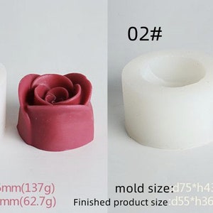 3D Rose Silicone Mold-9 Styles Flower Resin Molds-peony Candle Mold ...