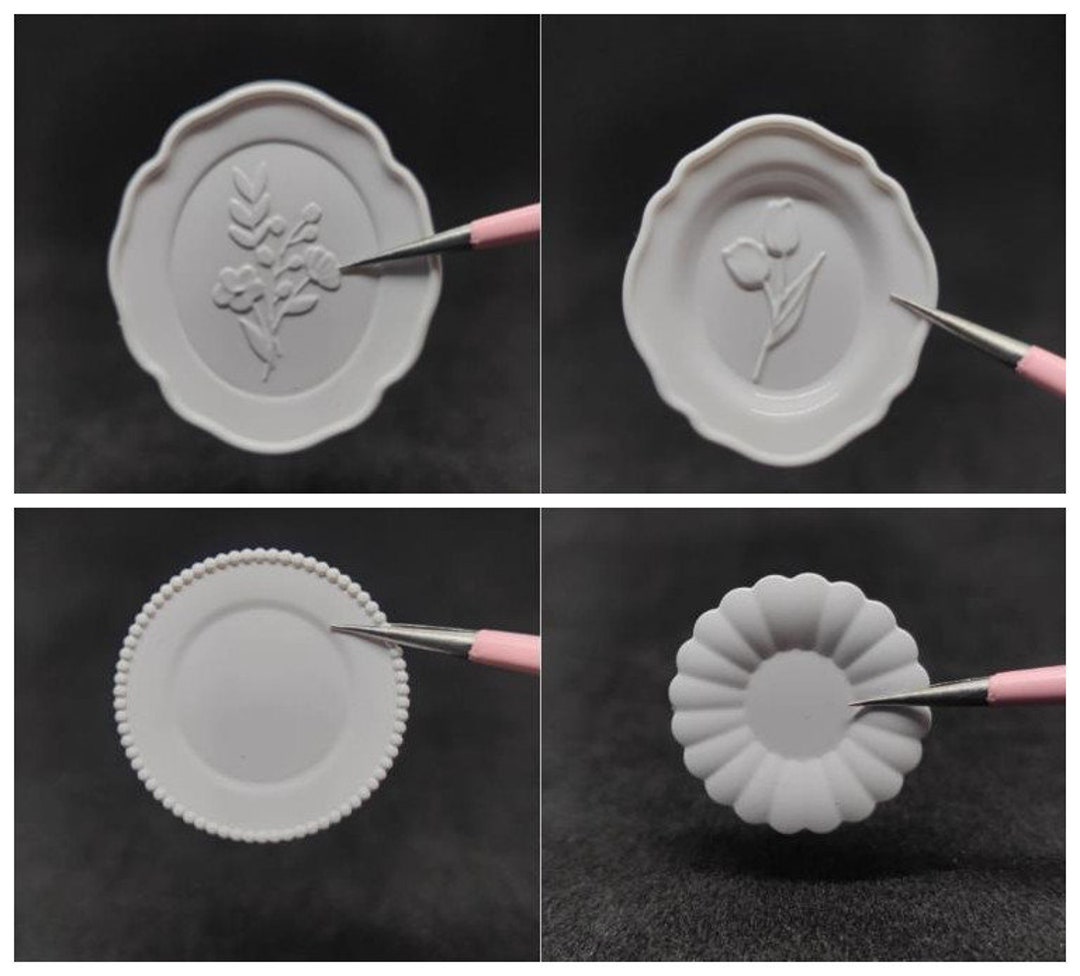 4 Styles Salad Plate Silicone Mold-mini Tulip Pattern Bowl Resin Mold ...