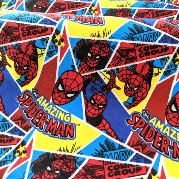 Spiderman Flannel Fabric by Yard - Etsy