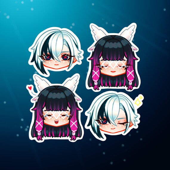 Arlecchino and Columbina Genshin Impact Stickers - Etsy