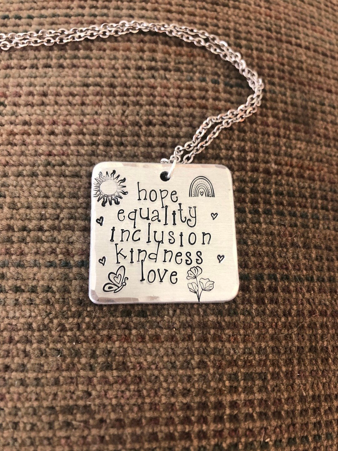Hope Equality Inclusion Kindness Love Pendant - Etsy