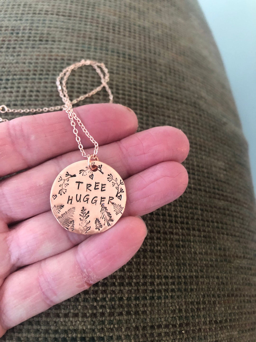 1 Copper Circle Treehugger - Etsy