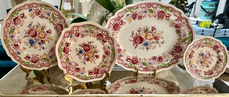 Pink Peony Johnson Dinner Plate Johnson Brothers England - Dorchester ...