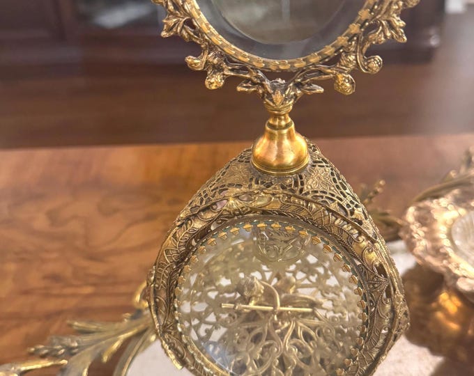 Matson Ormolu Cherub Perfume Bottle Gold Filagree Perfume Bottle Large ...