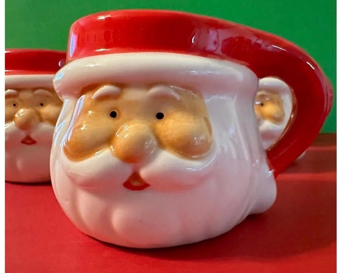Santa Mugs Christmas Cups Vintage Christmas Mugs Coffee Cups ...