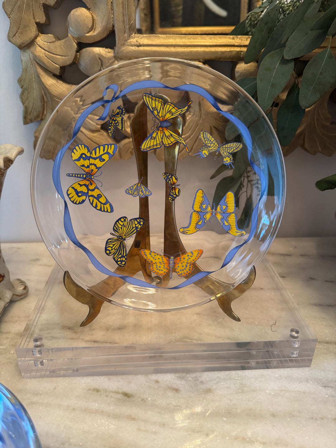 Lynn Chase Butterfly Bow Plates Vintage Retired Designer Collectible ...