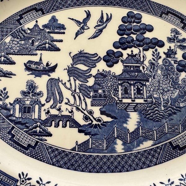 Willow Pattern Plate - Etsy
