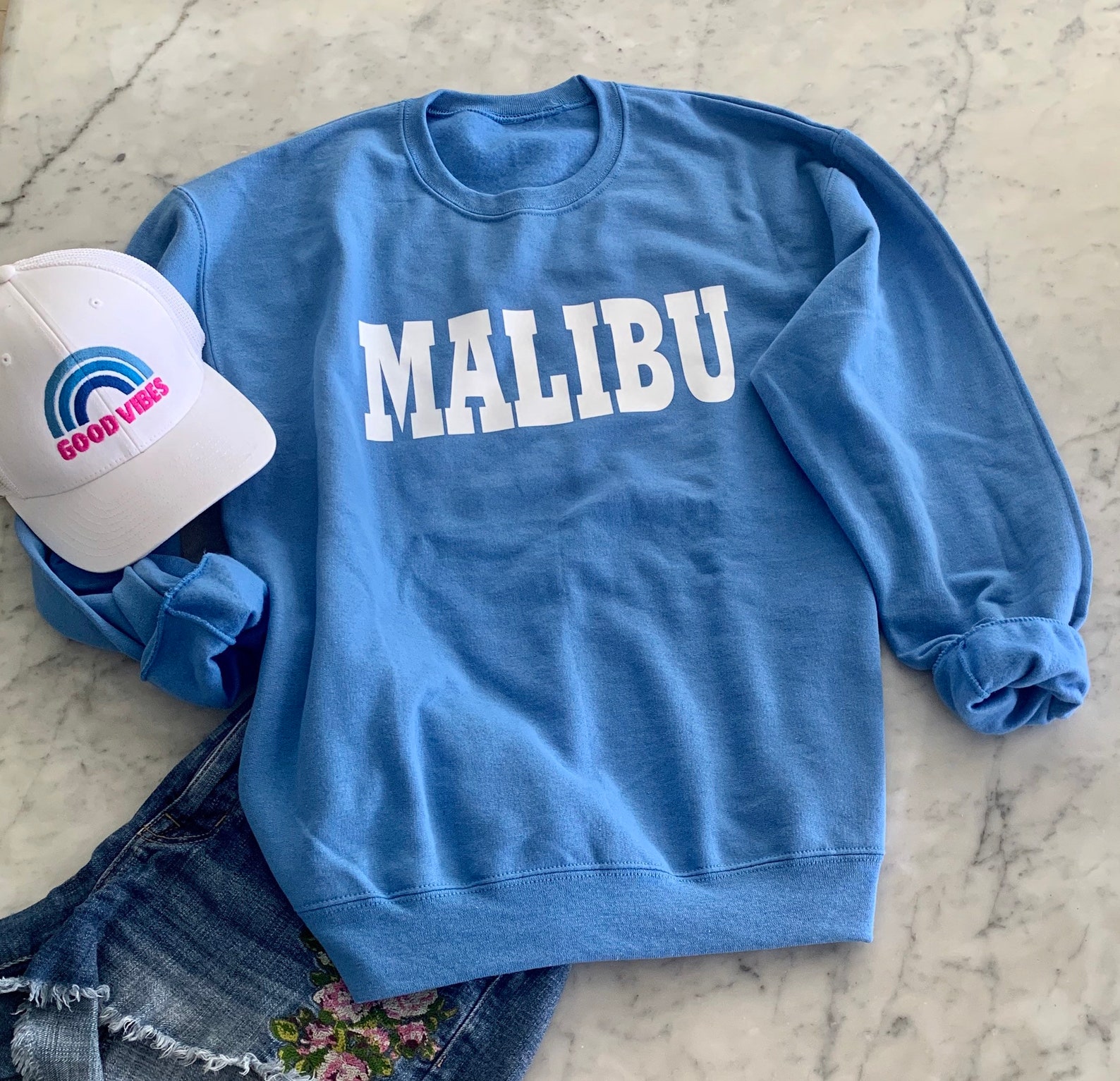 Malibu Sweatshirt Malibu Surf Shirt California Souvenir | Etsy