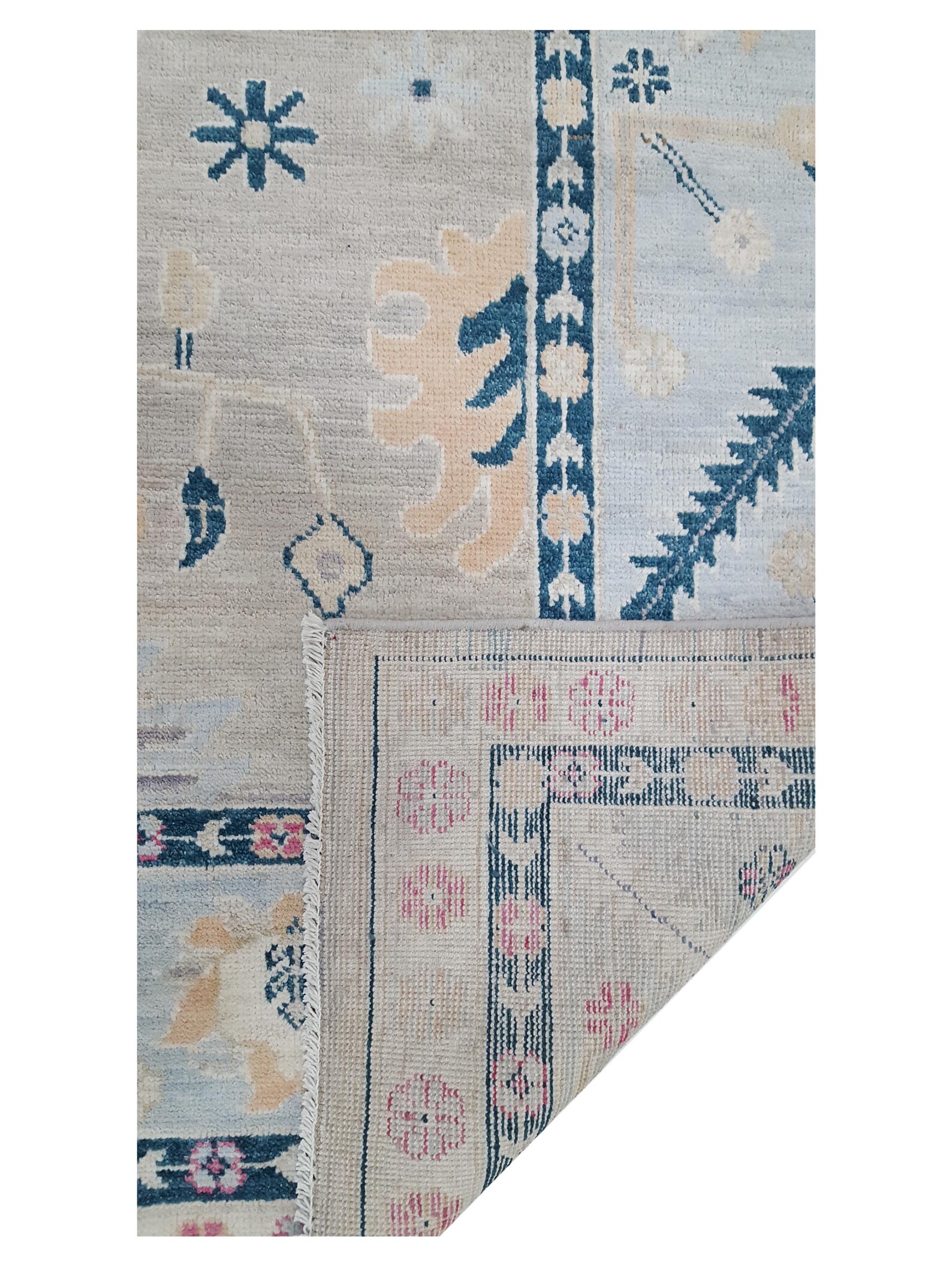 Gorgeous Oushak Hand Knotted Area Rug, 9X12 Gray-lt.blue - Etsy