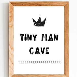 Nursery - Kids Art - Tiny Man Cave - -instant Download - Etsy