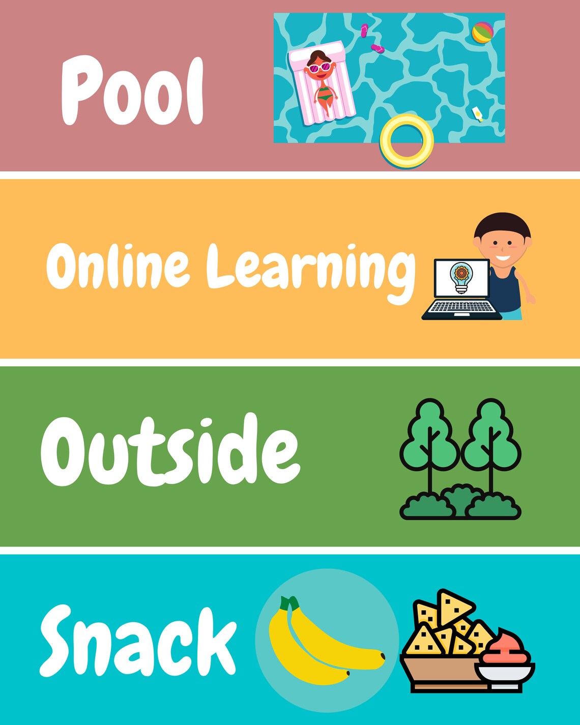 Schedule Labels- Preschool- Kindergarten- Homeschool- Online Learning ...