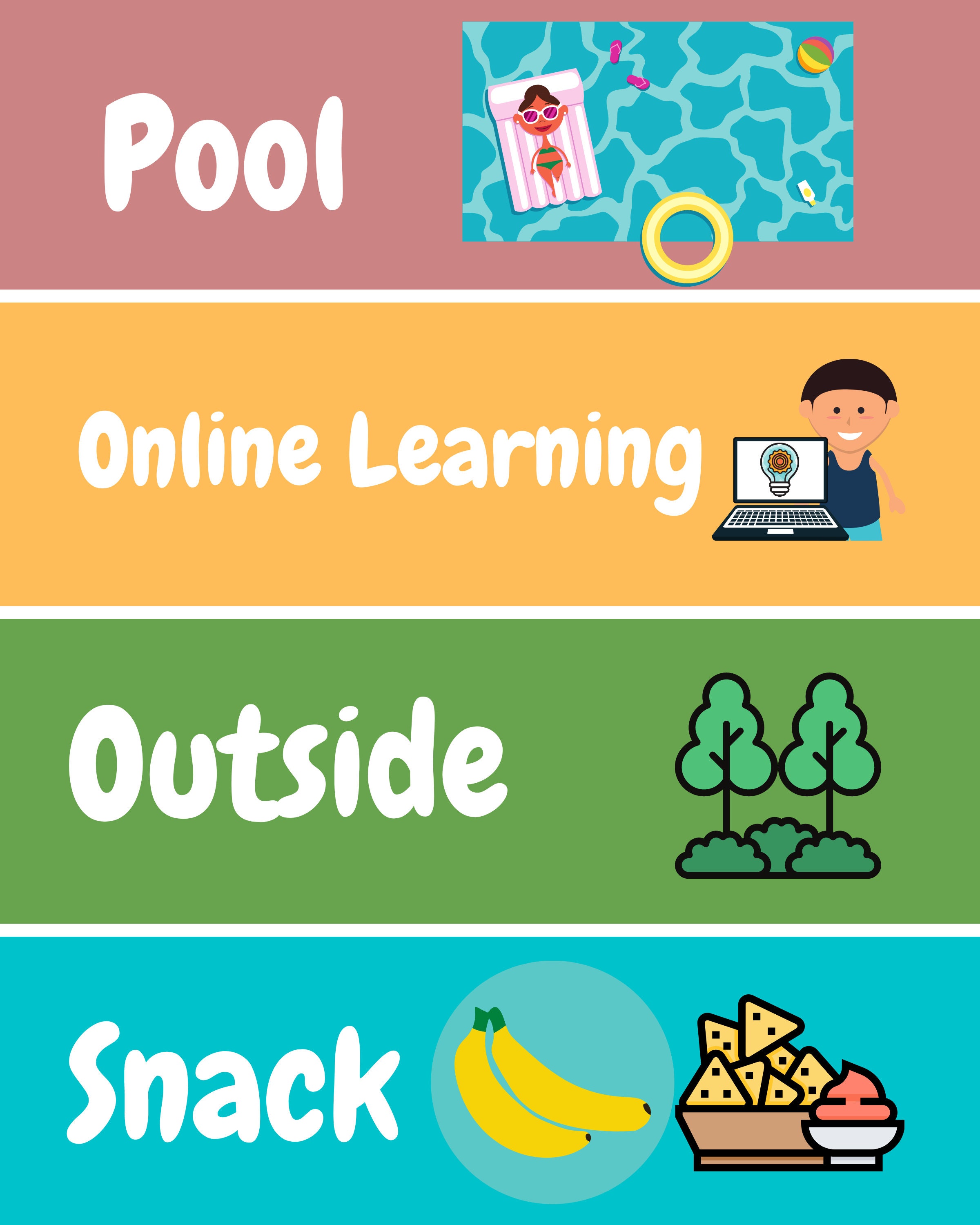 Schedule Labels- Preschool- Kindergarten- Homeschool- Online Learning ...