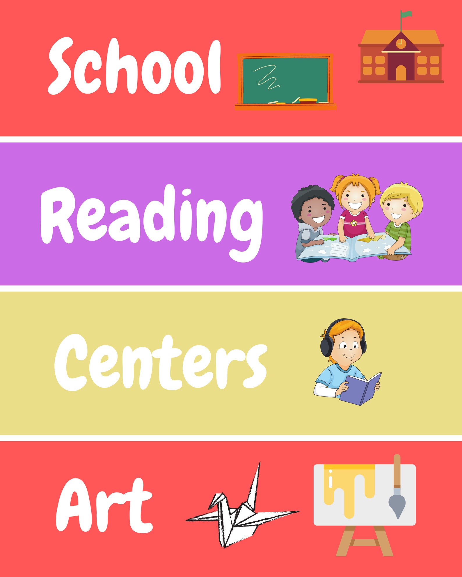 Schedule Labels- Preschool- Kindergarten- Homeschool- Online Learning ...