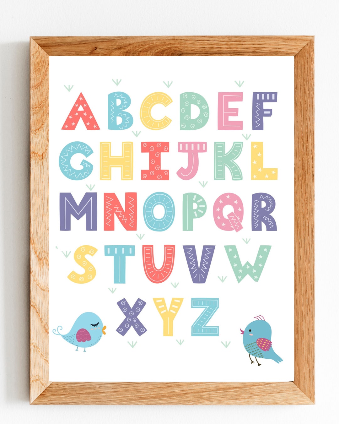 Nursery - Kids Art -alphabet Art - Girls Room- Boys Room- Gender ...
