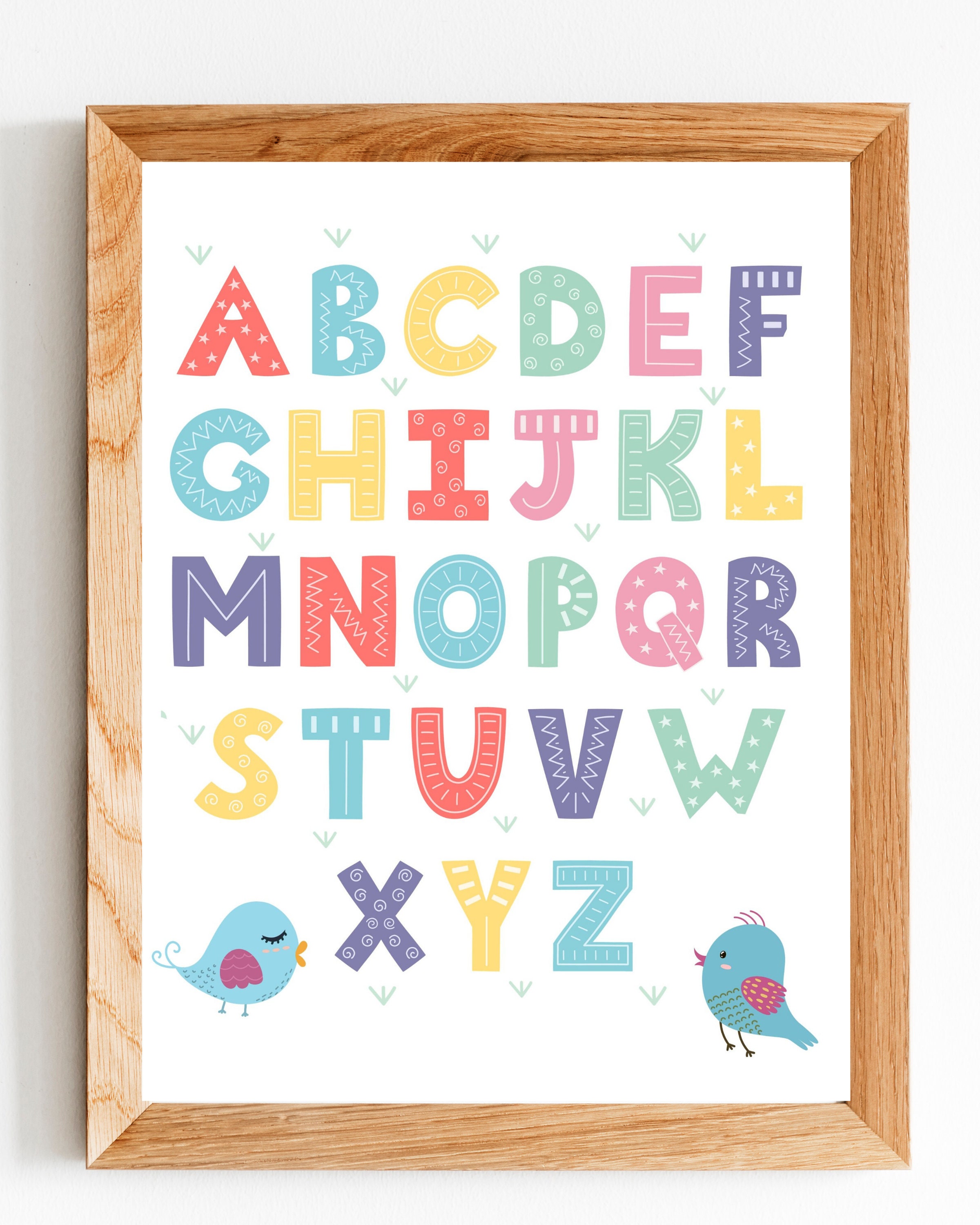 Nursery - Kids Art -alphabet Art - Girls Room- Boys Room- Gender ...
