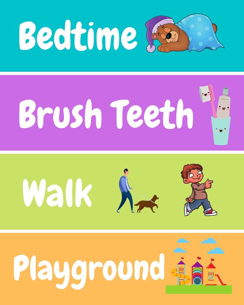 Schedule Labels- Preschool- Kindergarten- Homeschool- Online Learning ...