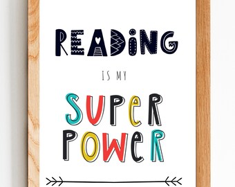 Reading is My Superpower - Etsy