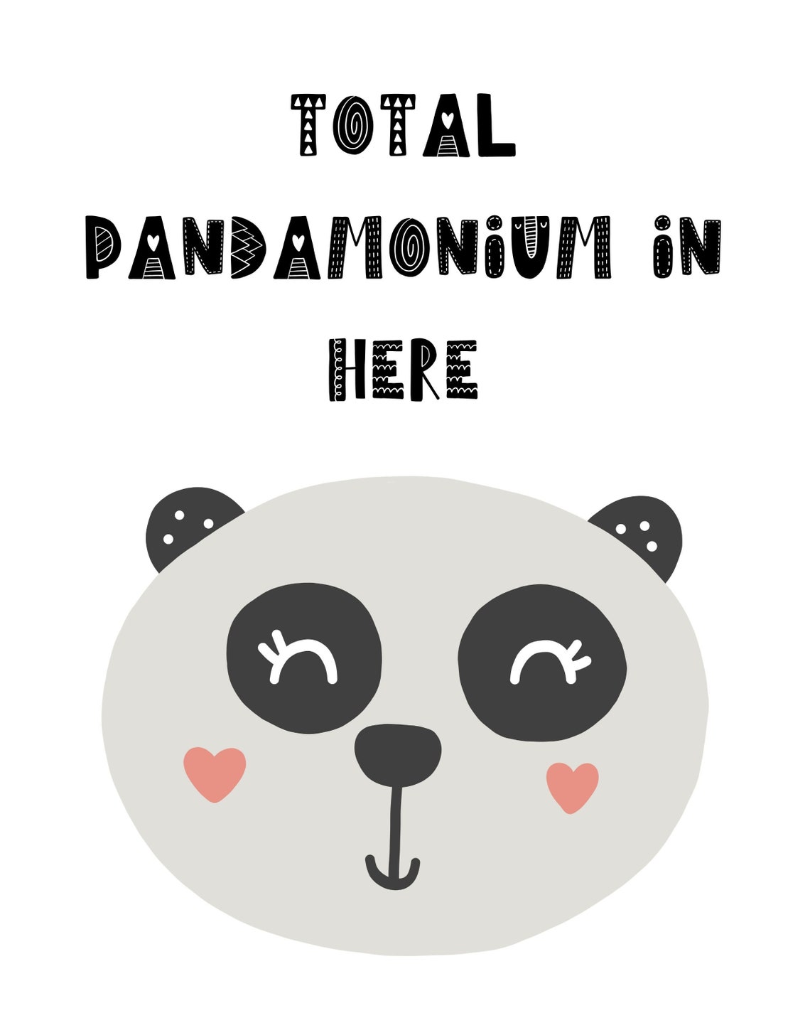 Nursery Kids Art Panda Total Pandamonium digital - Etsy