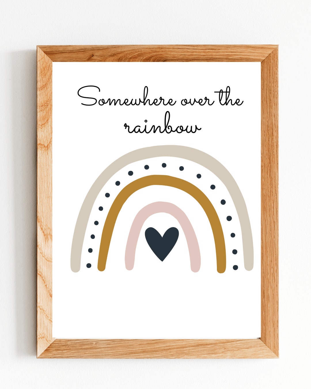 Nursery - Kids Art - Rainbow - Somewhere Over the Rainbow - Digital ...