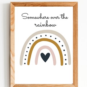 Nursery - Kids Art - Rainbow - Somewhere Over the Rainbow - Digital ...