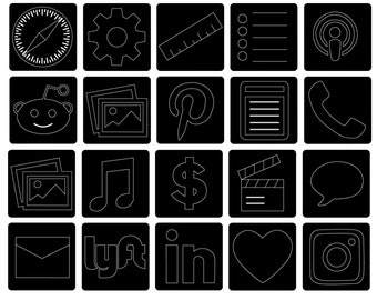 Solid Color Icons | Etsy