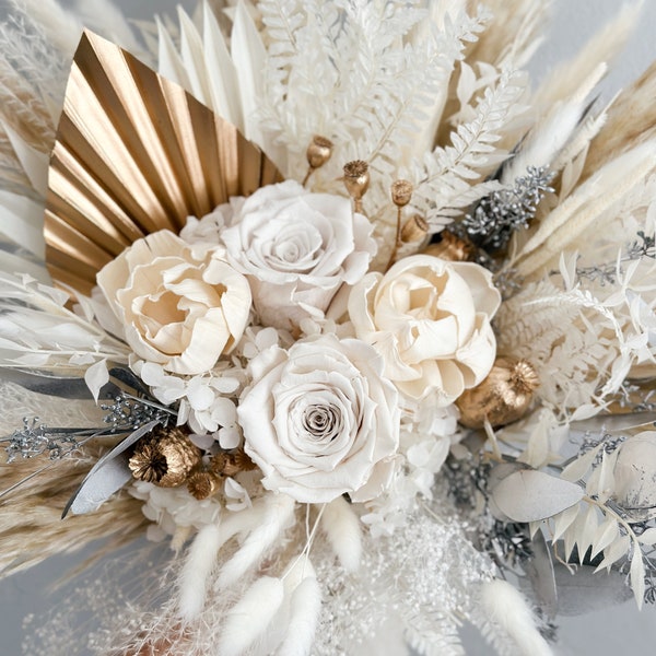 Gold Silver Floral Arrangement - Etsy