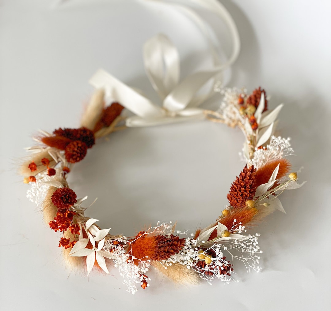 Terracotta + Rust Flower Crown/ Wedding Hair/ Bride and Bridesmaids ...
