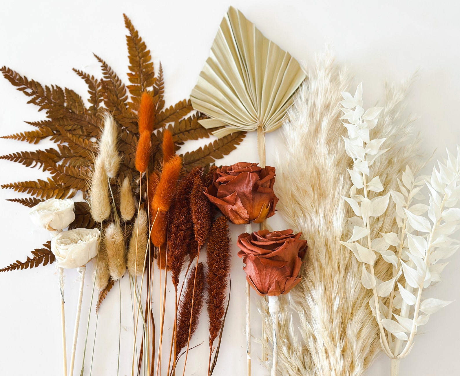 Terracotta + Rust Flower Bundle, Flat Lay Flowers, DIY/ Wedding Flowers ...